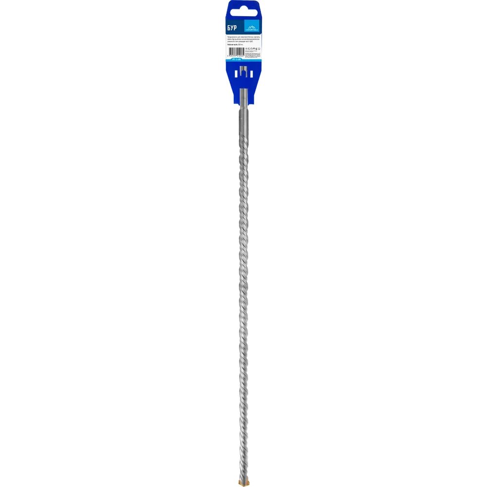 Бур SDS-plus (16х600 мм) Vertextools 999-16-600, двухгранный хвостовик, сверление бетона и кирпича, инструмент — фото 1