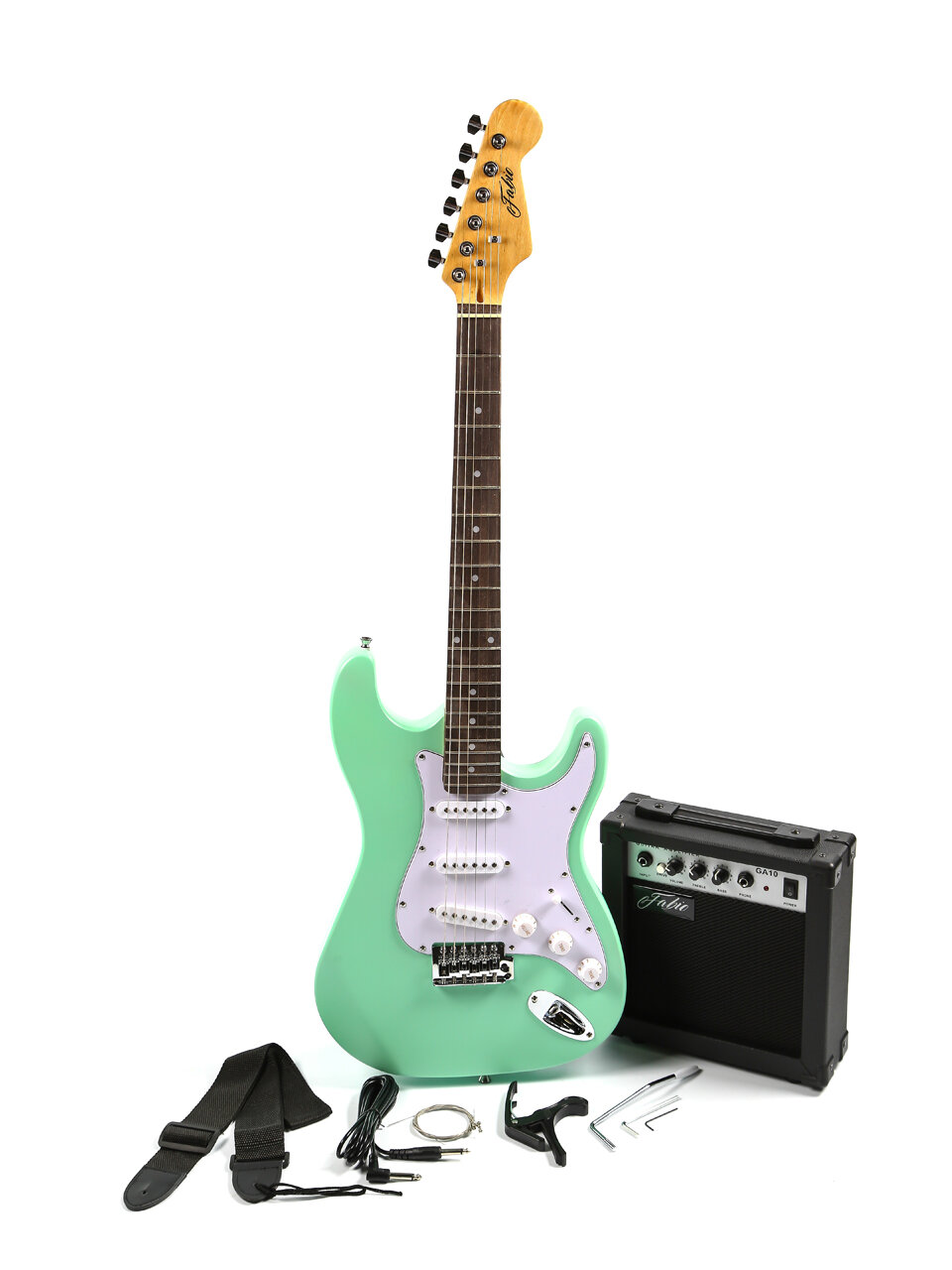 Электрогитара Fabio ST100 MATT Mentol комплект