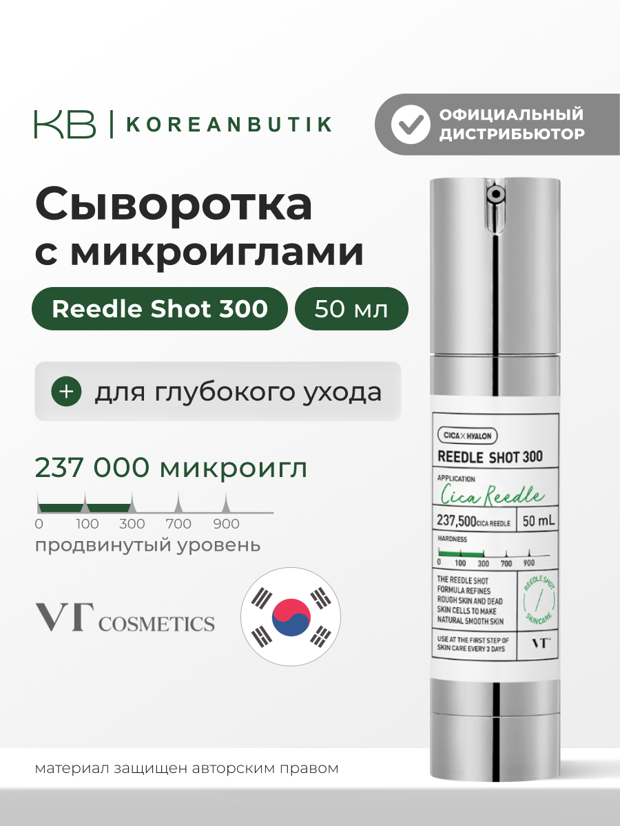 Интенсивная бустер-сыворотка с микроиглами VT Cosmetics VT Reedle Shot 300 50ml