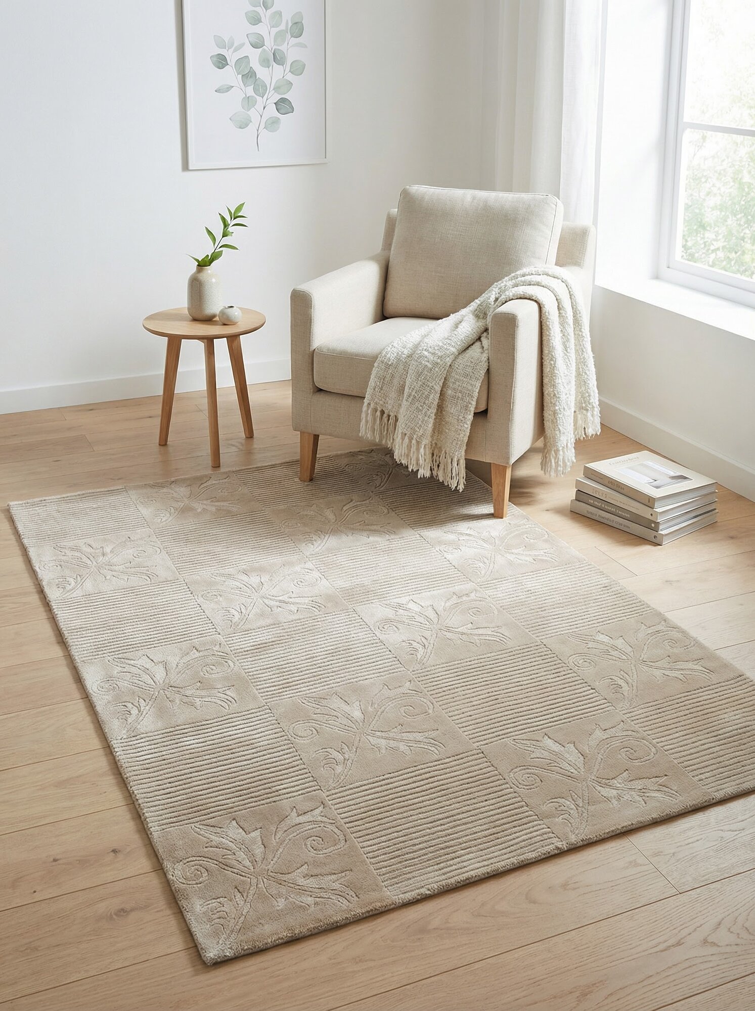 Индийский современный ковер ручной работы, Размер: 120х180 см.