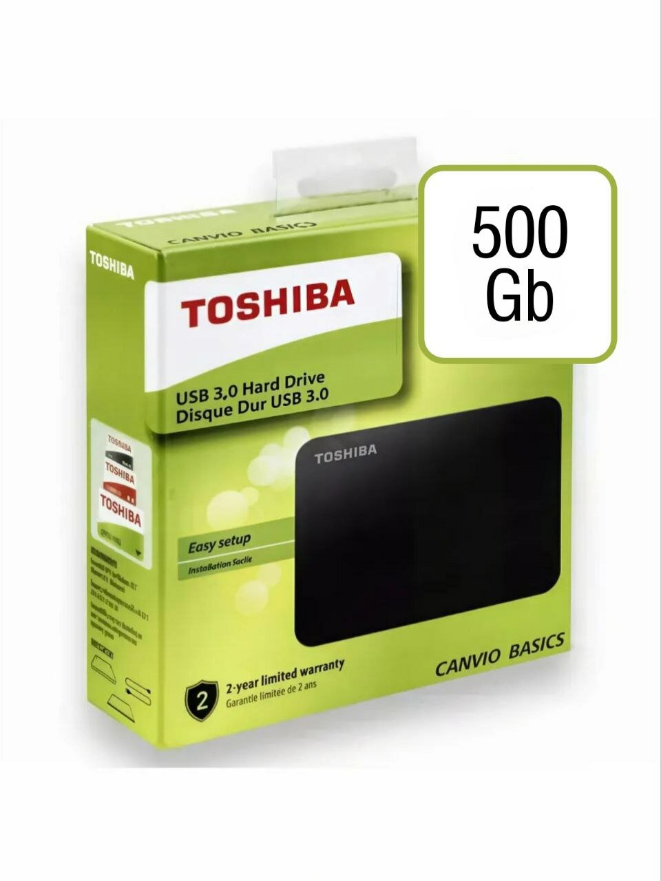 Внешний жесткий диск 2.5" 500 gb Toshiba USB3.0 Canvio Basic