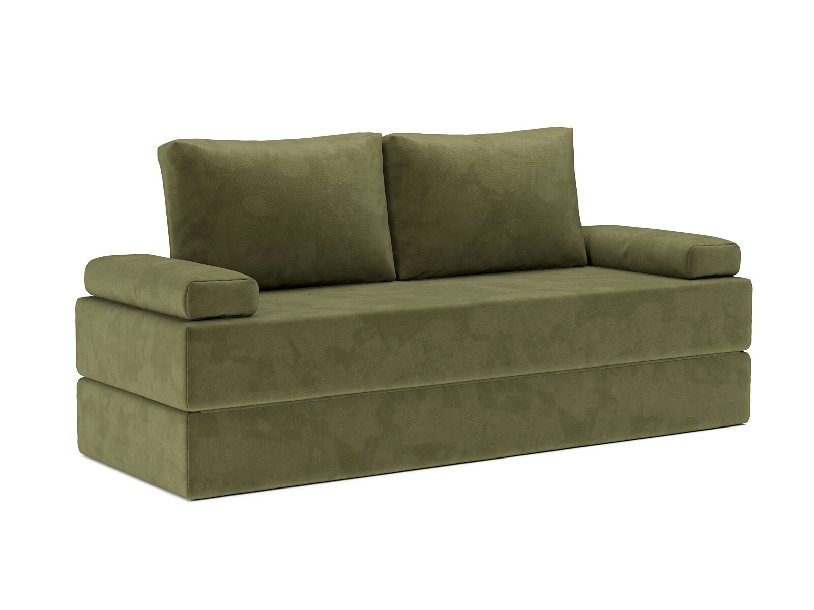 Диван Сток Диванов Париж, зеленый велюр, раскладывается на пол, бескаркасный