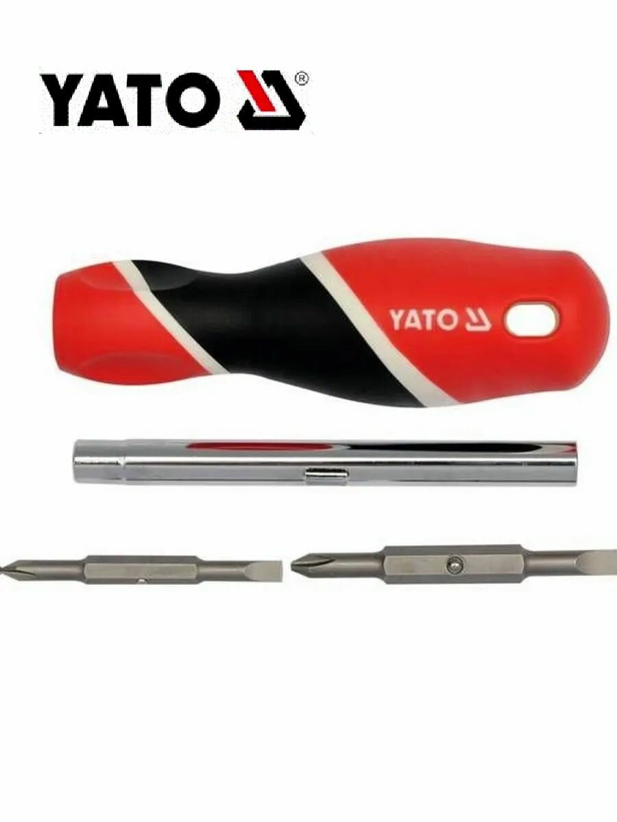 Отвертка с двусторонними сменными битами YATO арт. YT-25971