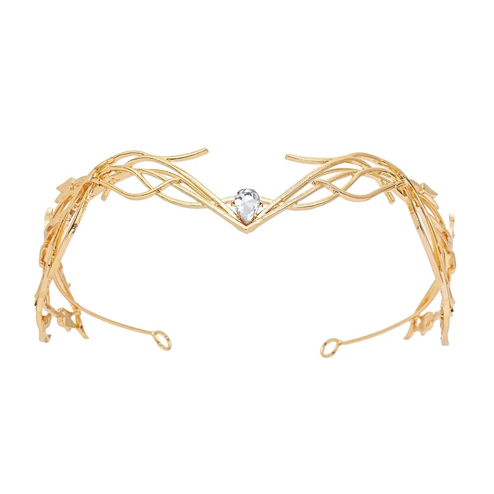 Кристальная диадема George Black Gold White