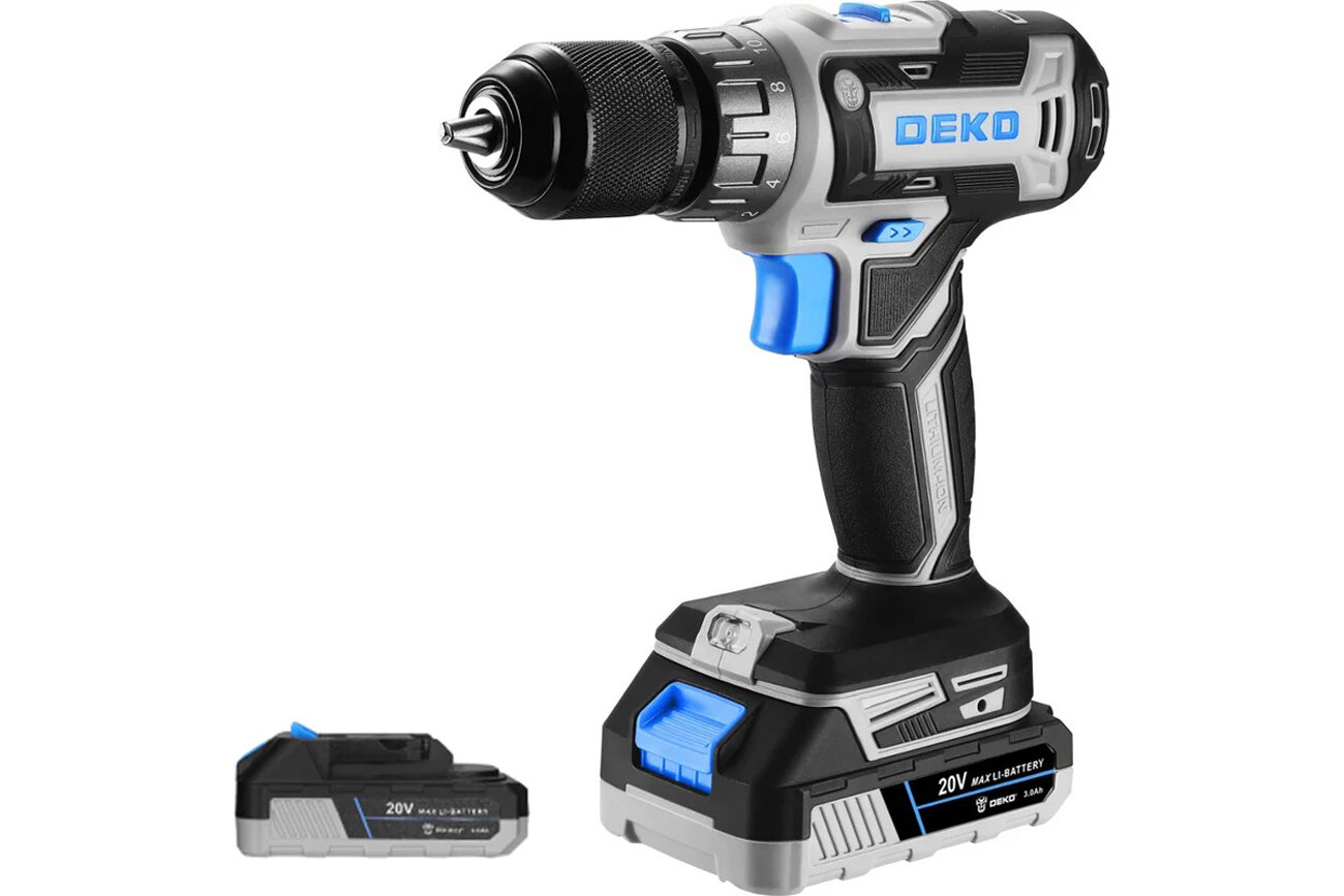 Безударная аккумуляторная дрель-шуруповерт Deco Loner 20V 2x3 А*ч (085-1005)