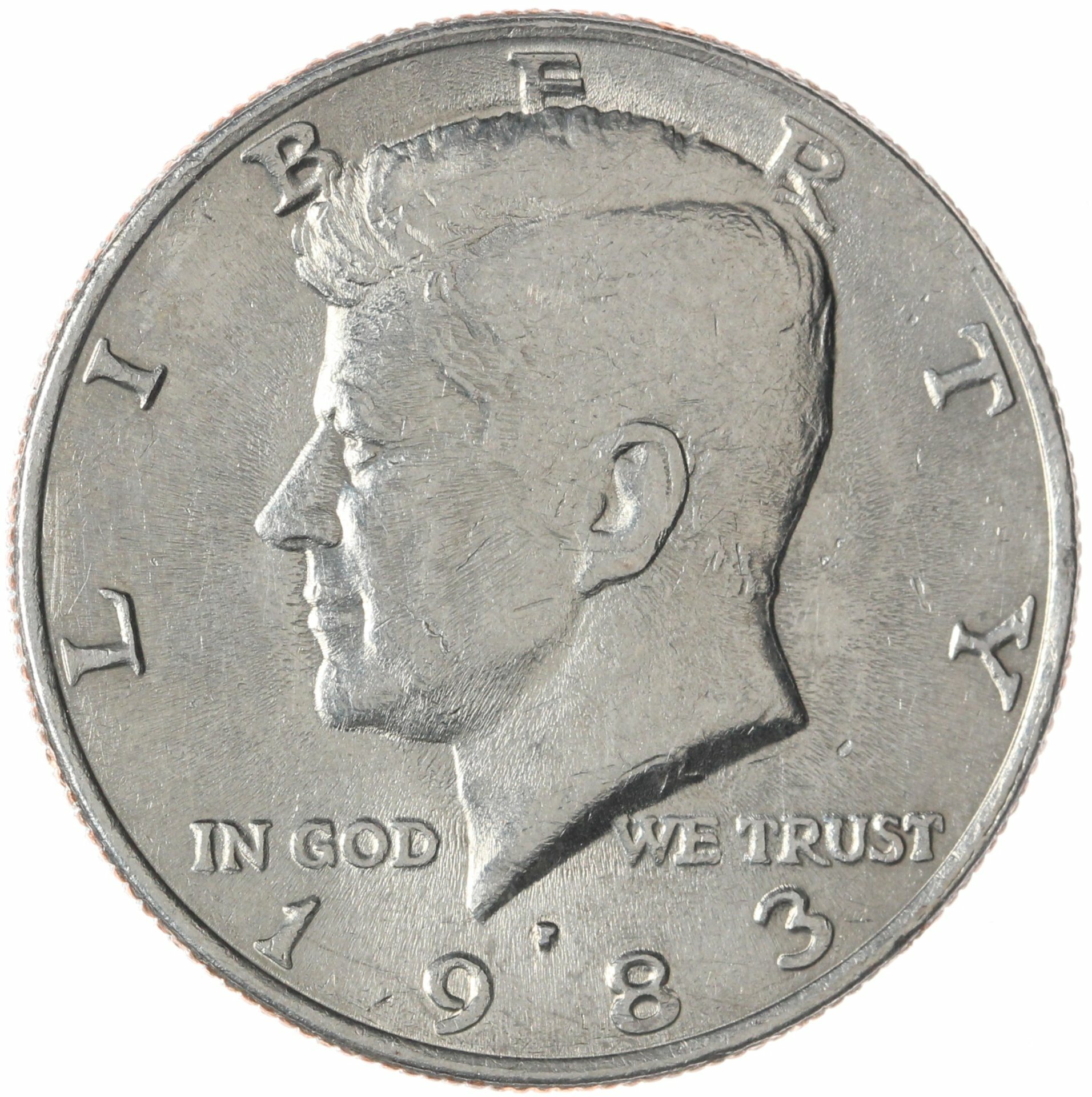 США 50 центов 1/2 доллара, half dollar 1983 Р Kennedy Half Dollar Кеннеди знак монетного двора "Р", Медь, в сохранности XF-AU