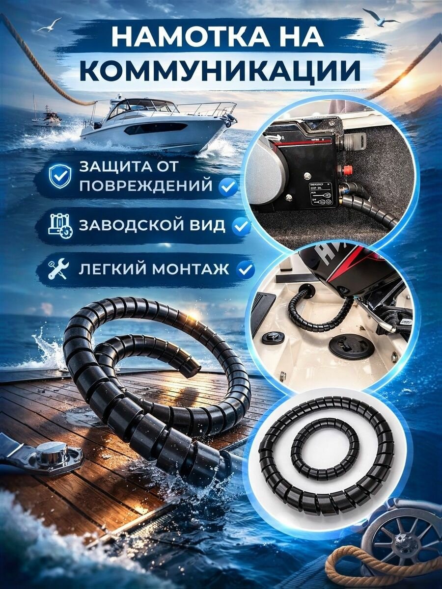 Гофра для тросов на лодочный мотор и машинку