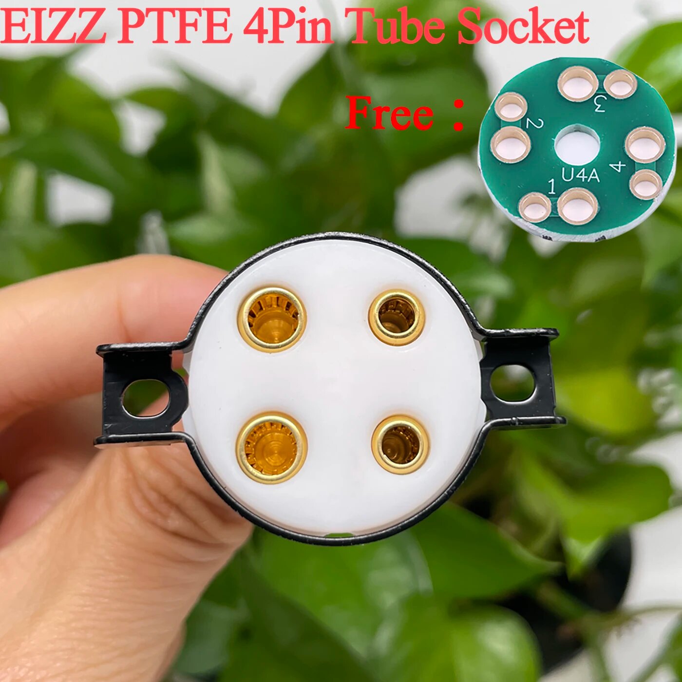 JEMOSA 4-контактная ламповая розетка EIZZ PTFE 4Pin 1PC
