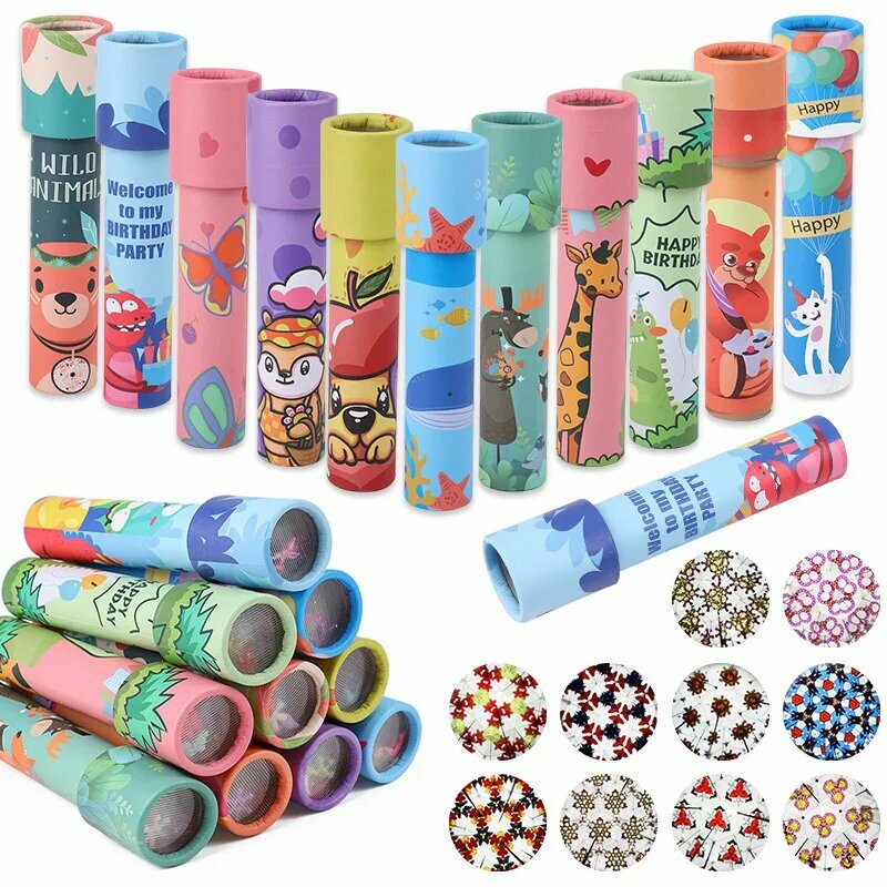 10 шт. креативных волшебных калейдоскопов для детей, подарки на день рождения, наполнители для пиньят, школьные награды, развивающие игрушки для мальчиков и девочек