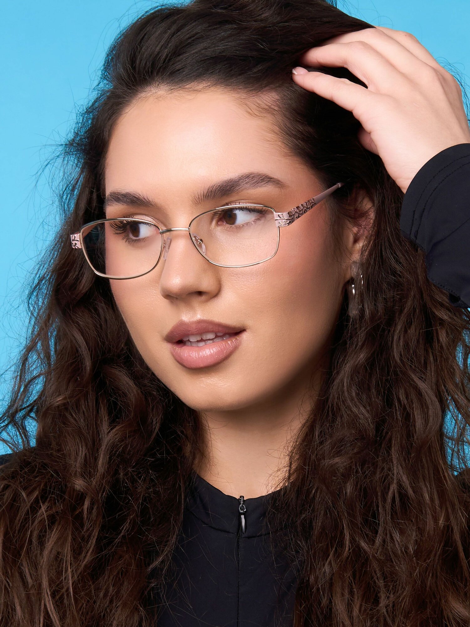 Качественные очки со стеклянной линзой (+2.00) EAE 1061 C2, линза стекло, с футляром, цвет бежевый, стигматические, РЦ 62-64