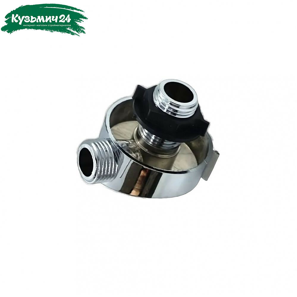 Уголок внутренний УМВ-01 для соединения с лейкой или массажером ног, металл, хромированное покрытие