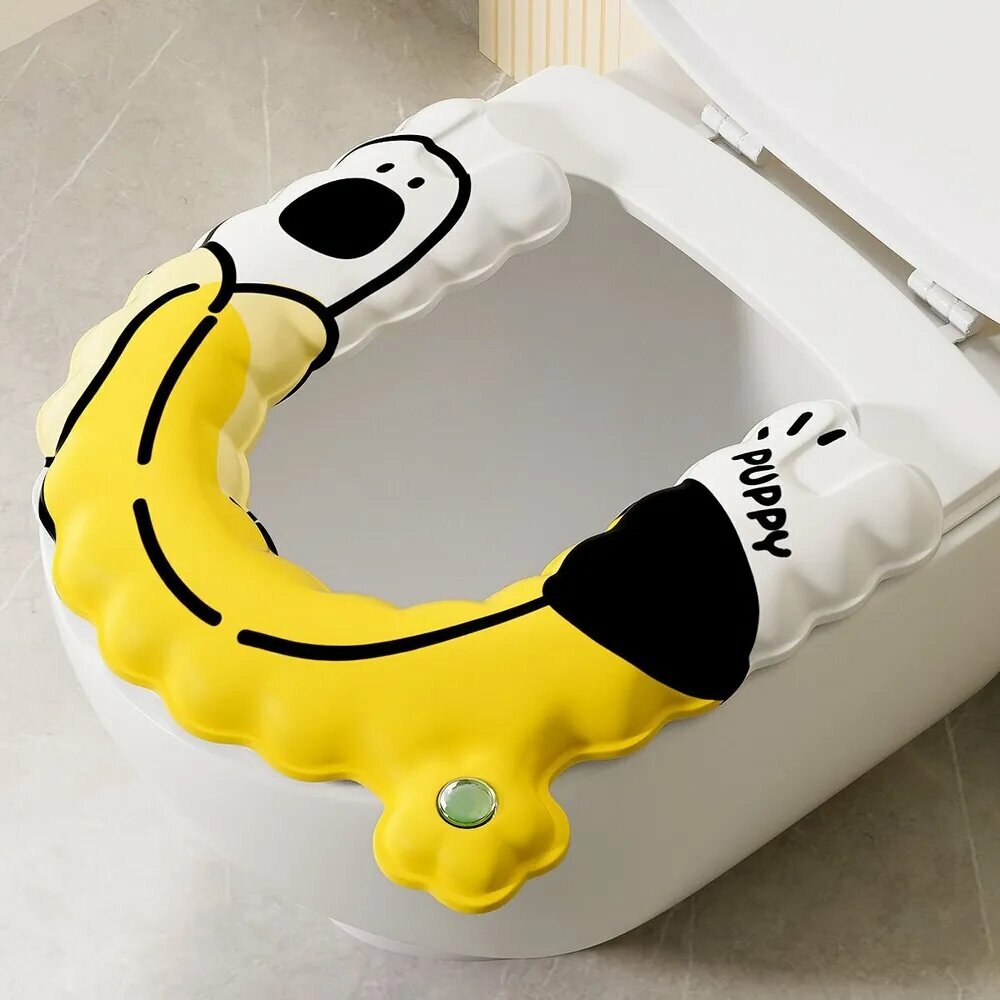Банановая накладка для унитаза, теплое сиденье на унитаз, чехол на стульчак, водонепроницаемый, очень мягкий