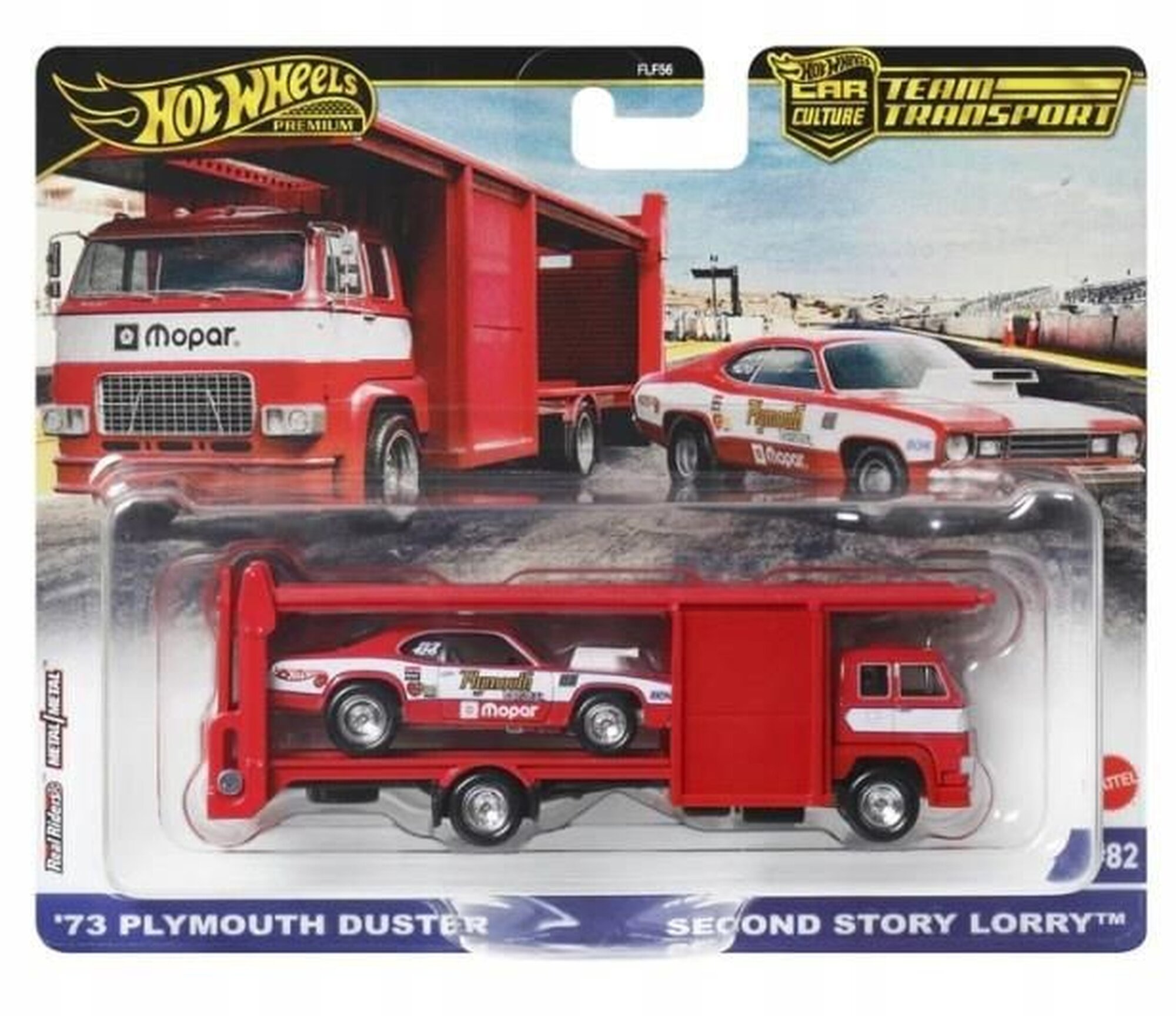 Игрушечный транспорт Hot Wheels Team Transport - Набор Plymouth Duster/Second Story Lorry - Хот Вилс JBM38