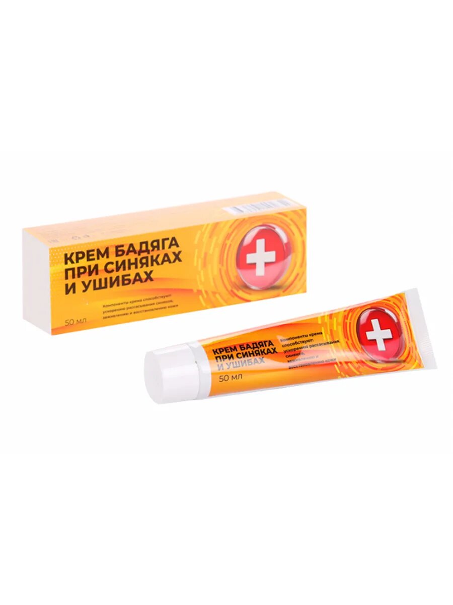Бадяга при синяках и ушибах крем, крем для тела, 50 мл, 1шт