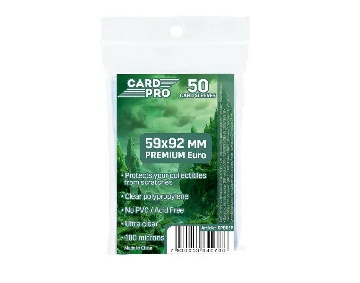 Протекторы Card-Pro для карт Card-Pro PREMIUM 59x92 мм (50 шт)