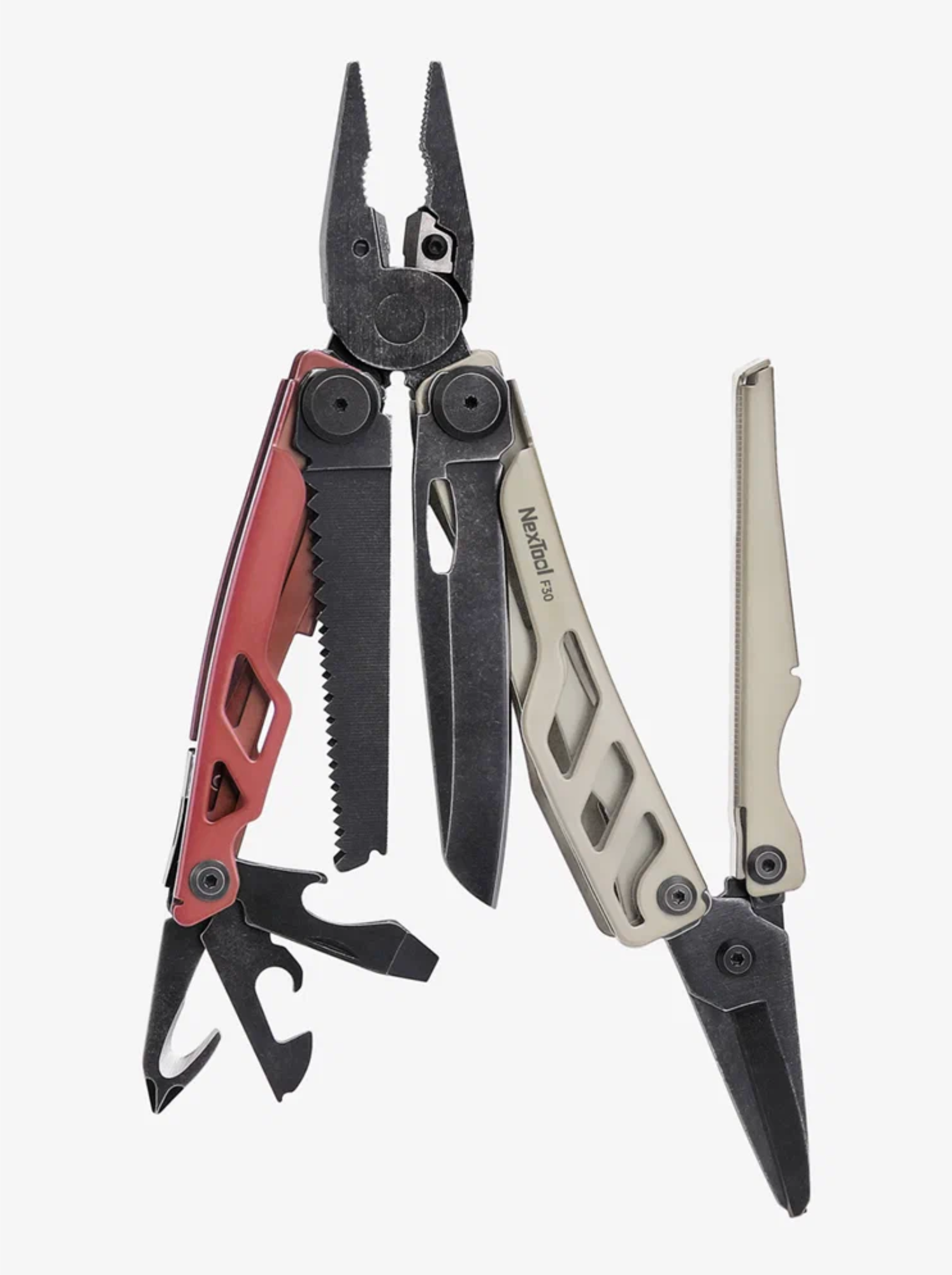 Мультитул NexTool Multi Functional Pliers F30 Pro (NE20203A), красный/бежевый/черный