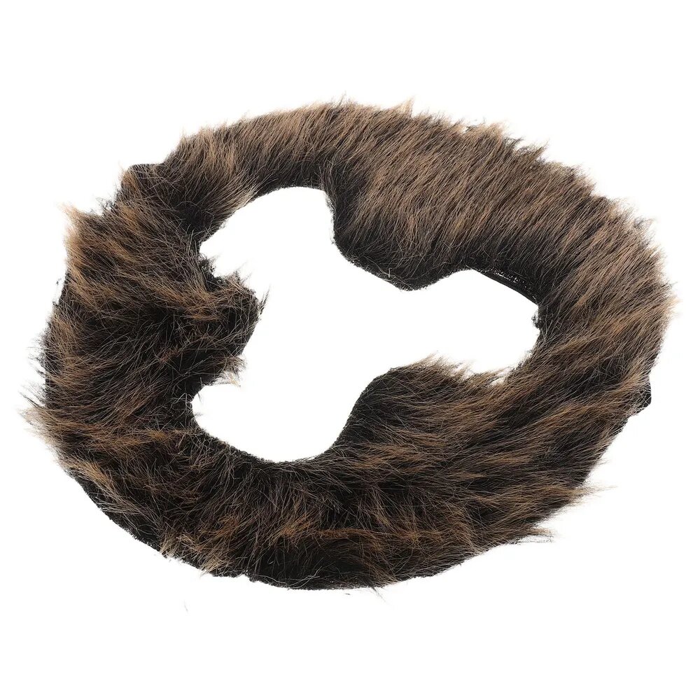 Искусственная коричневая борода обезьяны из длинного плюша для декора