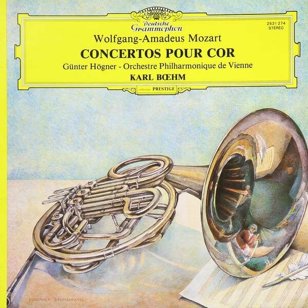 Винтажная виниловая пластинка MOZART - CONCERTOS POUR COR (GUNTER HOGNER)