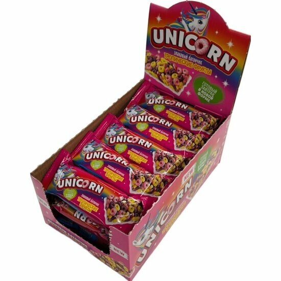Unicorn Батончики Батончик злаковый UNICORN Тропические фрукты, 22 г (20 шт в упаковке)