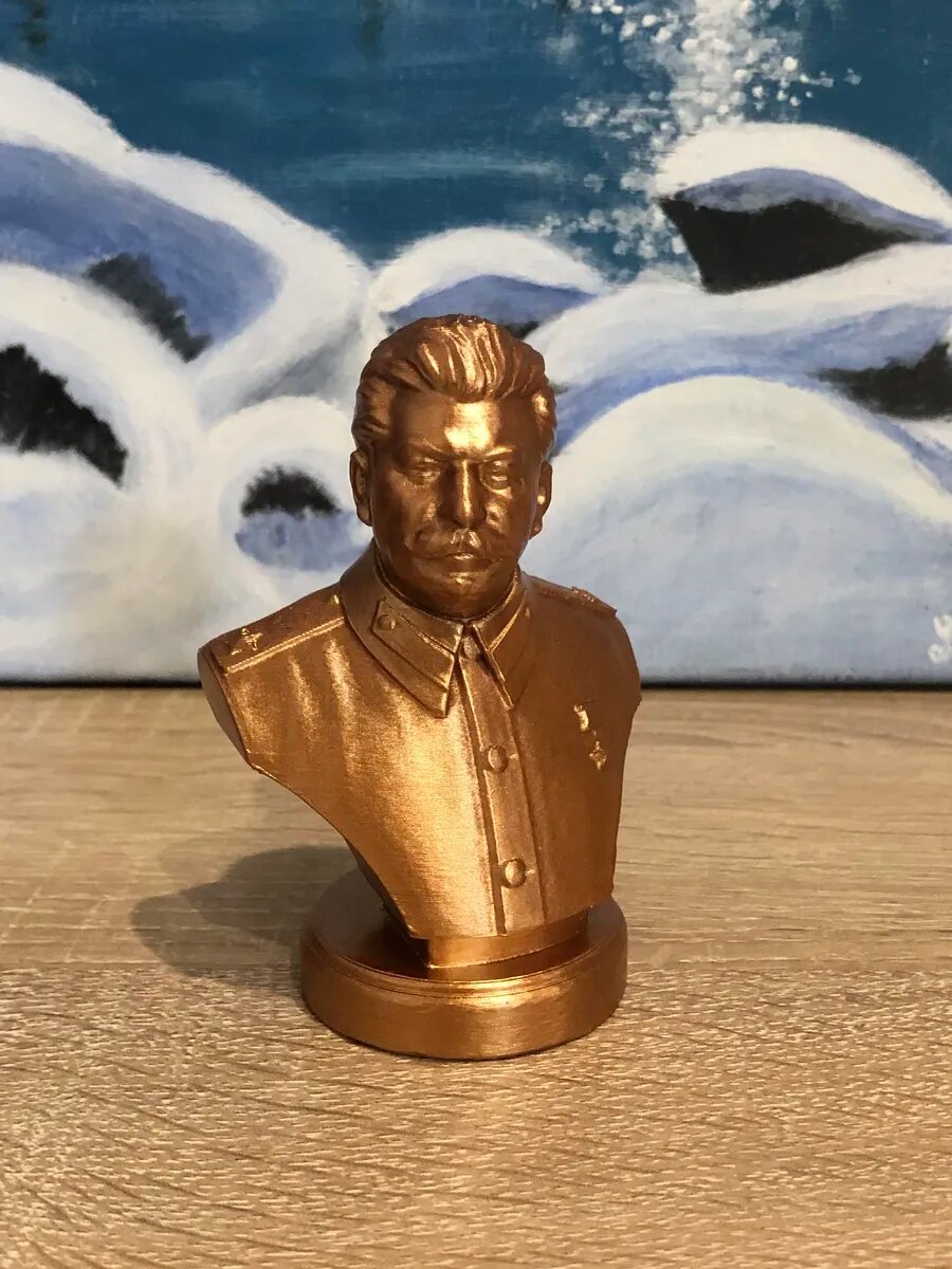 Статуэтка Бюст И. В. Сталин 10 см. под бронзу, подарок с историческим значением