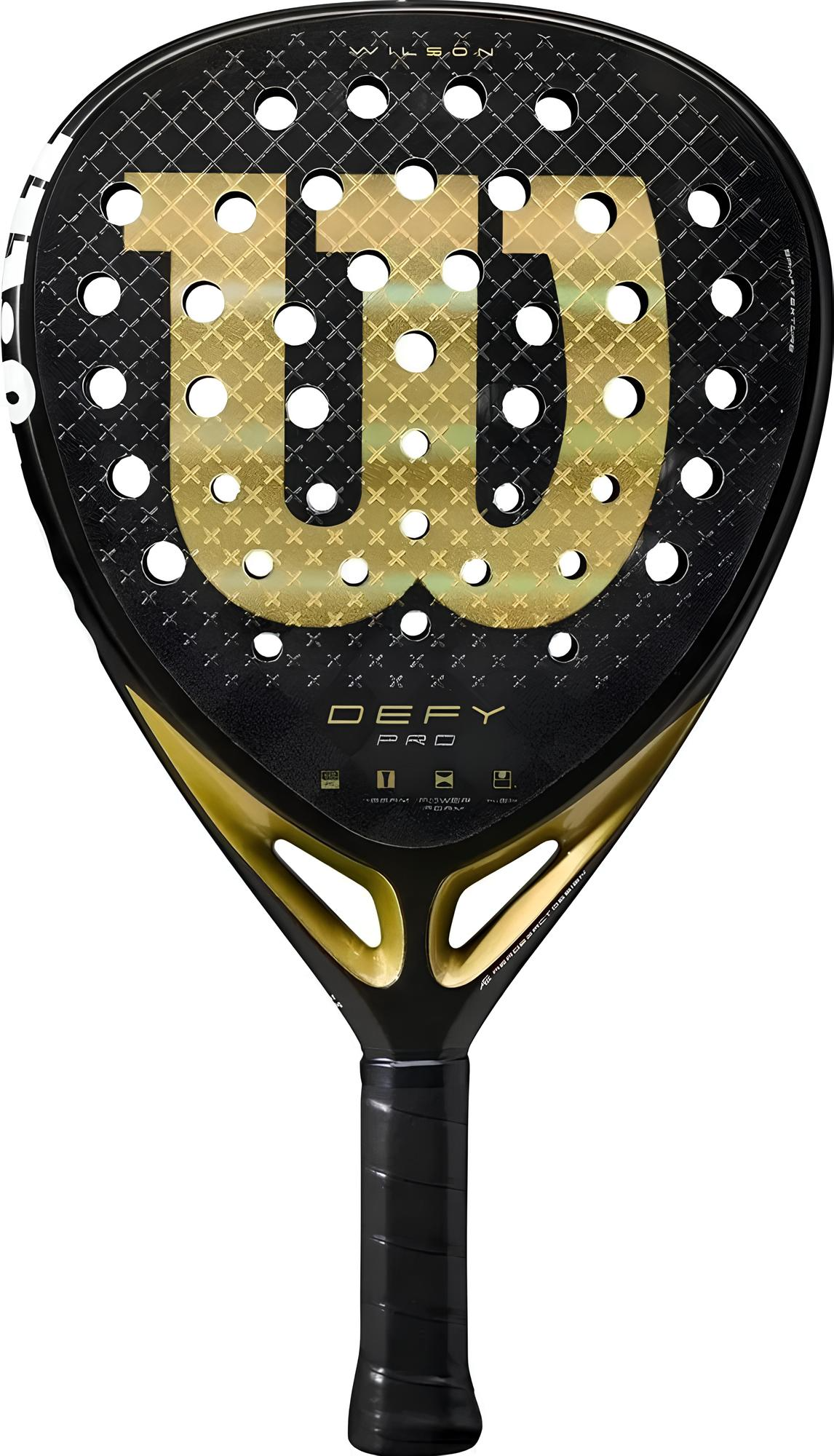 Ракетка для падел тенниса Wilson Defy Pro V1 Padel 2025 Чёрный Золотой