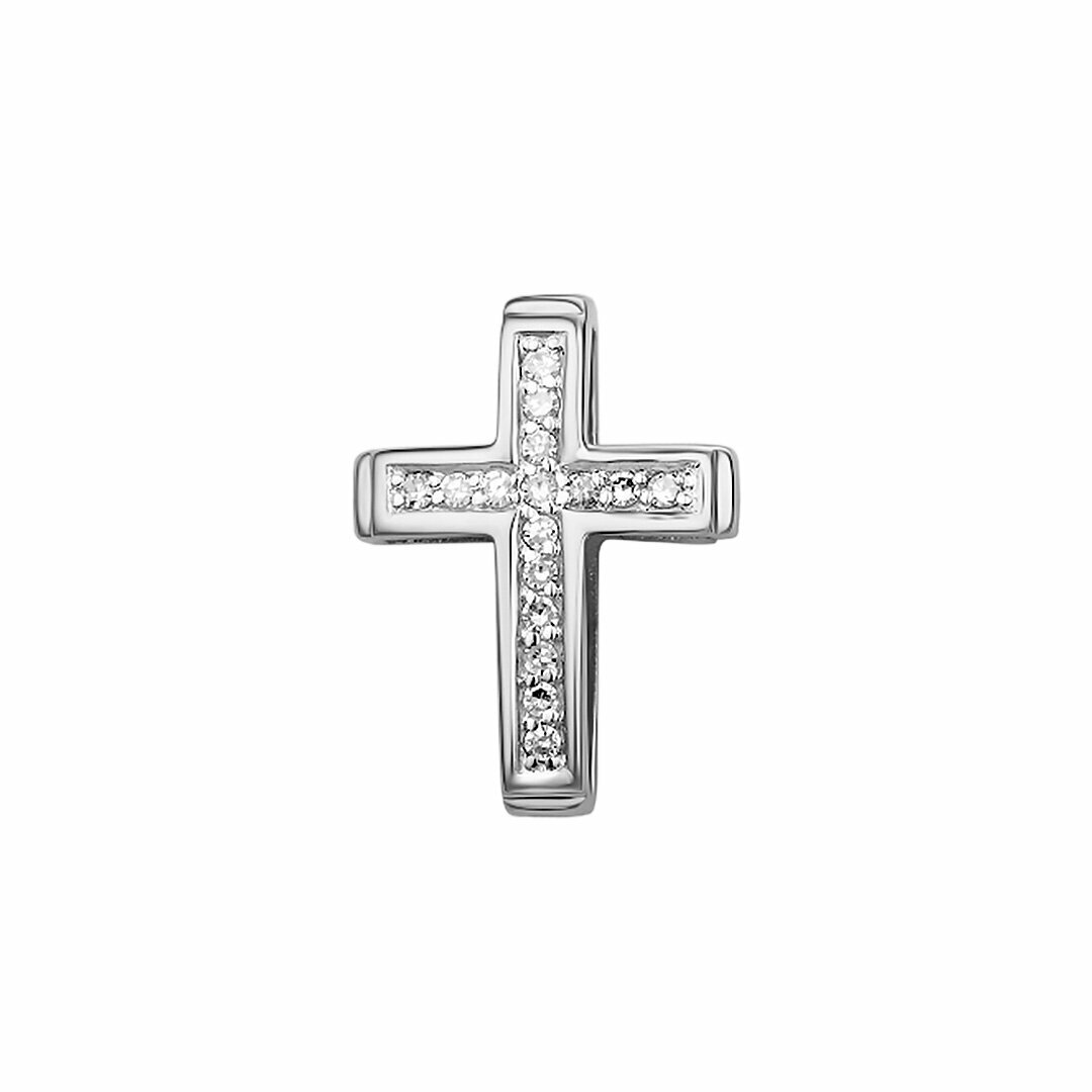 Подвеска, белое золото, 585 проба, бриллиант