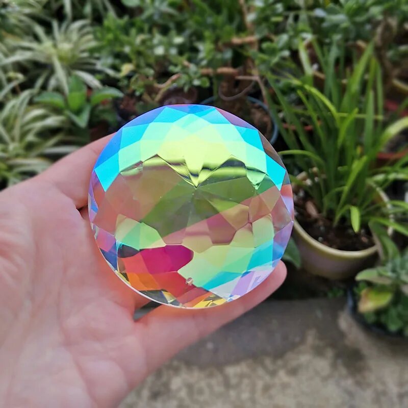 60/76 мм хрустальная люстра с призмой и кристаллами «Ловец солнца», стеклянный подвесной кулон, сделай сам, ремесло, домашний сад, декор, орнамент, ловцы солнца