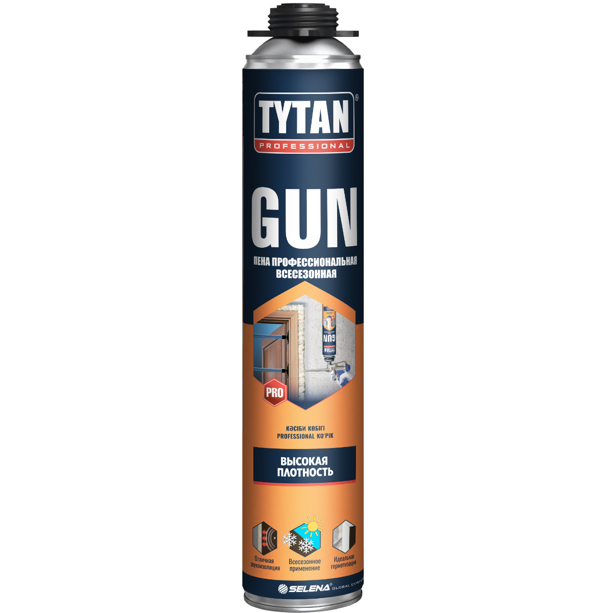 Профессиональная монтажная пена Tytan Professional Gun 65016, всесезонная, 750 мл