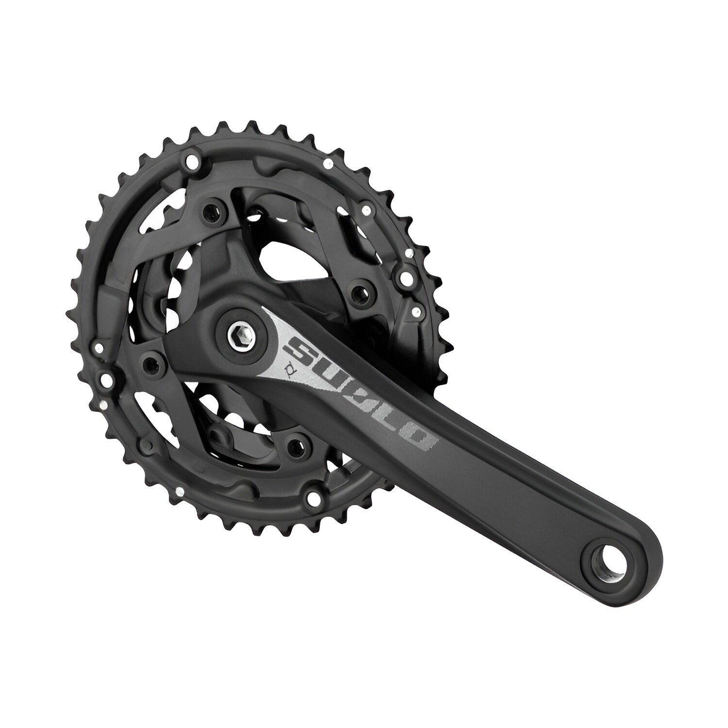 Система шатунов Prowheel Suolo-901 3х9 скоростей, 22-30-40T, 175 мм, черная, для MTB