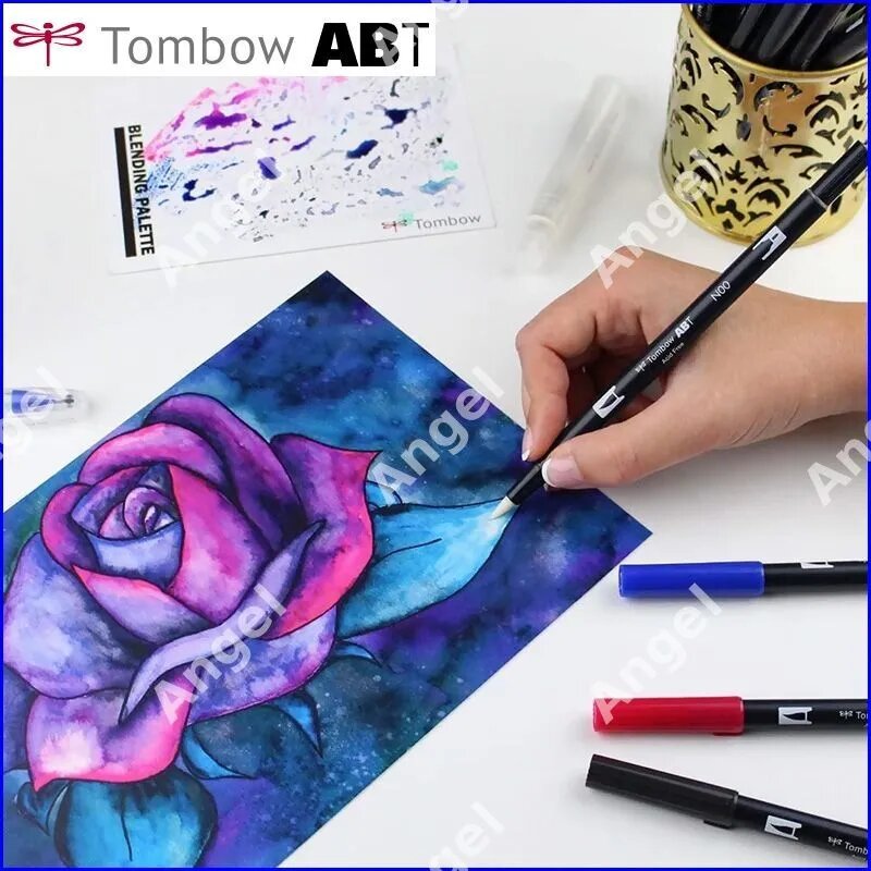 Tombow ABT Dual Brush Pen 772 Rouge Pink Румяная Пудра Брашпен Двусторонний Маркер для Скетчей Китай — фото 1