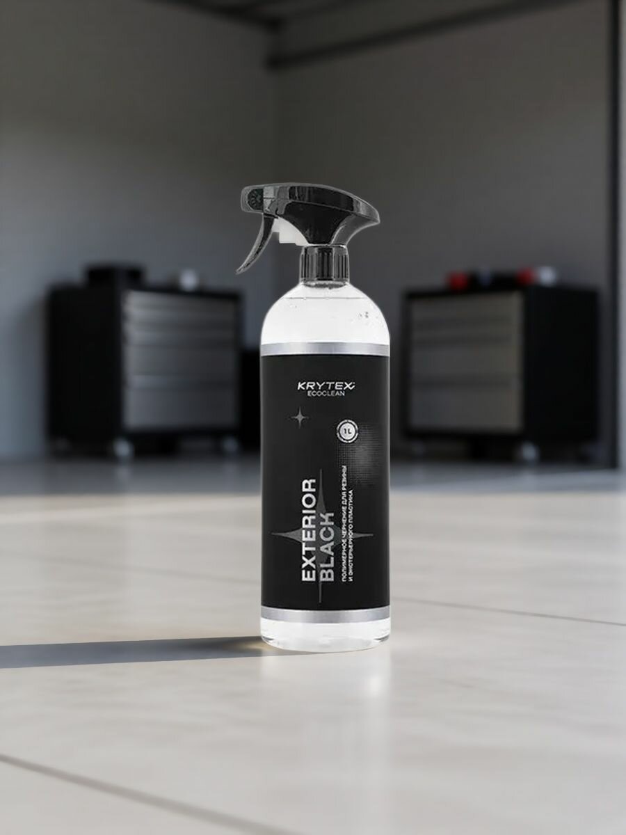 KRYTEX ECOCLEAN EXTERIOR BLACK Полимерное чернение для резины и экстерьерного пластика, 1 л