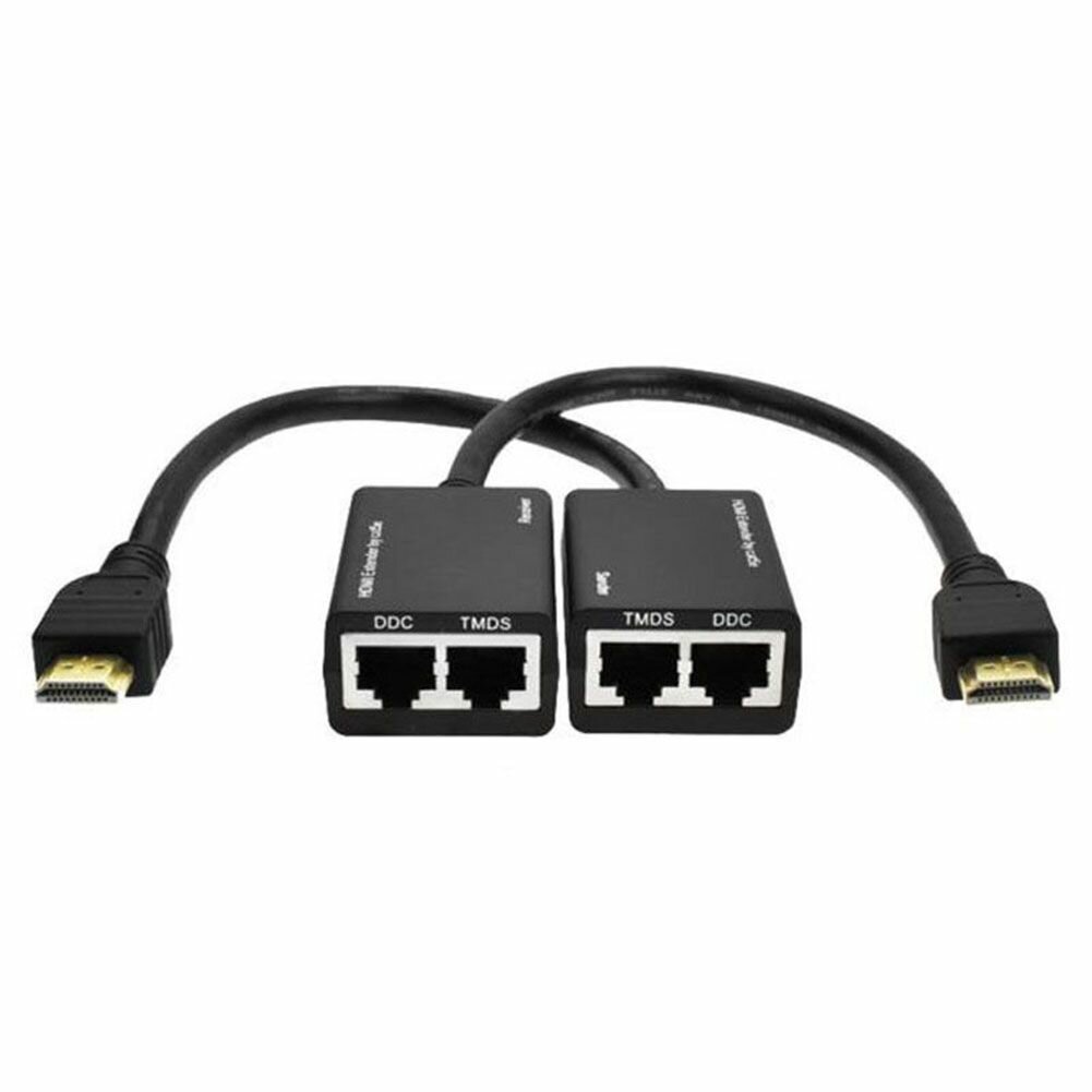 Пара удлинителей RJ45 CAT5e/6, 3D 1080P, 30 м, sender+receiver