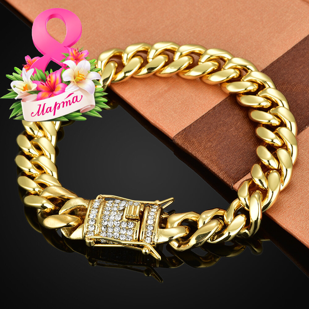 Браслет-цепочка, циркон