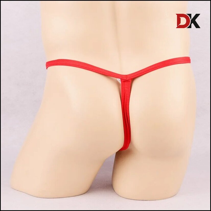 Стринги Придержи Коня, мужские, красные, с декоративной шнуровкой