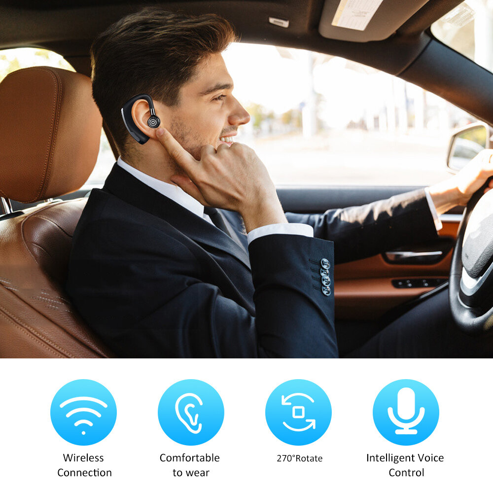 Беспроводные наушники V9 BT, стерео, handsfree, спортивные, с голосовым управлением.