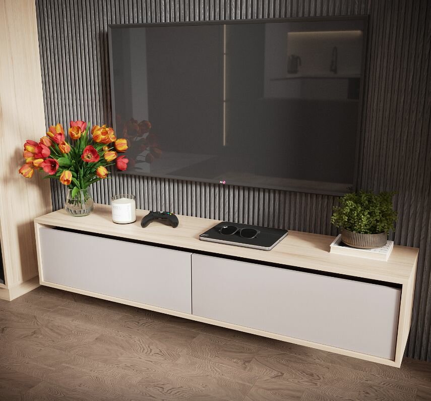 Тумба под ТВ подвесная, РЭЯ ТВ, Аквилон