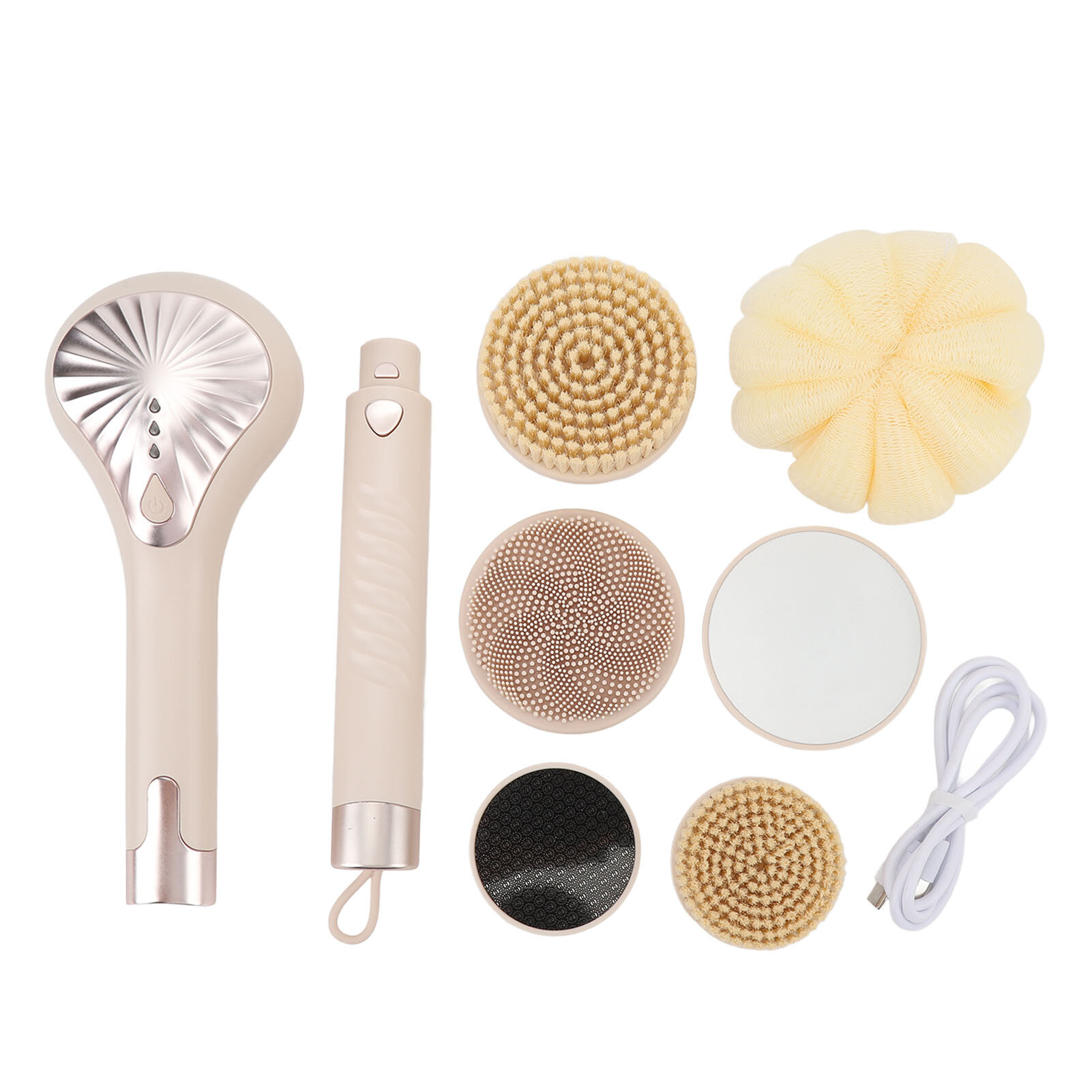 Электрическая щетка для тела, водонепроницаемая, многофункциональная, со съемной длинной ручкой, для душа и купания, для придания коже желаемого цвета.