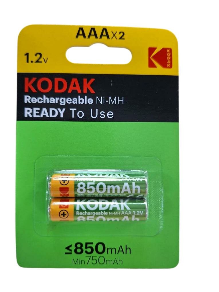 Аккумулятор Kodak AAA 850mAh Ready-to-Use Ni-Mh 1.2v BL2 , 2шт.