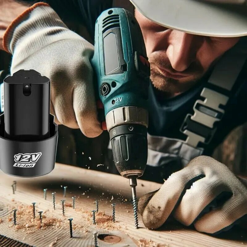 Аккумулятор 12В для дрели Makita тип, литиевый, быстрая зарядка, длительное время работы, удобный для дома — фото 1
