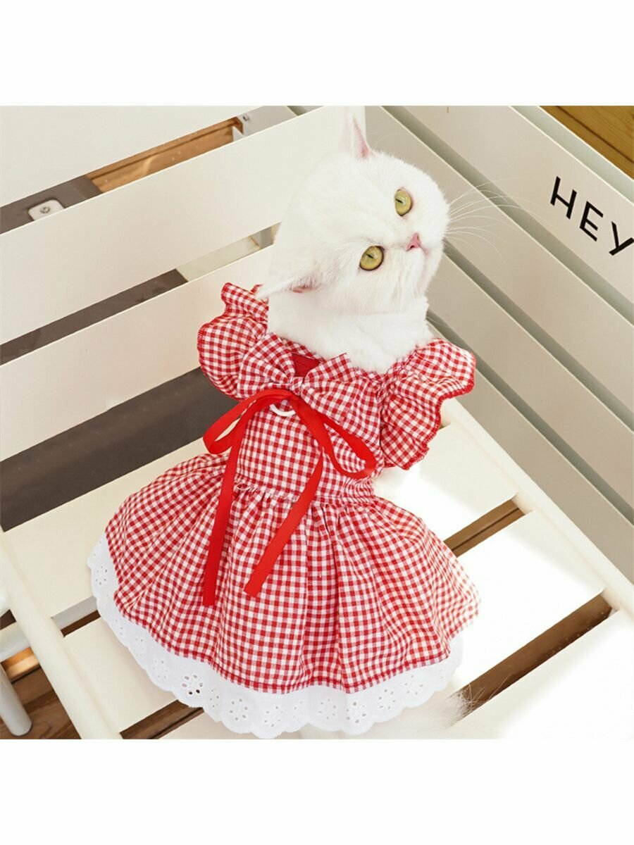 Платье для собак и кошек цветочный S