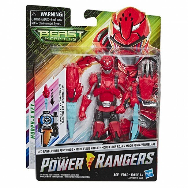 Фигурка Hasbro Power Rangers Красный Рейнджер с боевым ключом E6029