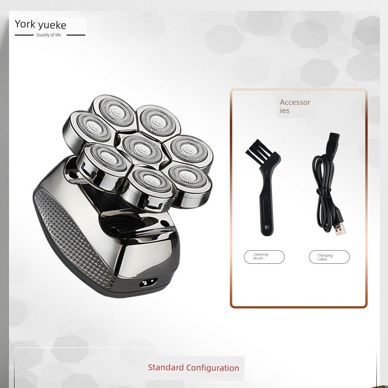 Магнитная бритва York с восемью лезвиями для бритья головы, специальная машинка для стрижки волос для бритья головы,