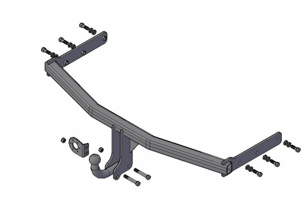 Фаркоп для Great Wall Hover Н3 с 2009-2013 г. в./Great Wall Hover Н5 с 2010. (без электрики) (паспорт и сертификат) Трейлер.8120