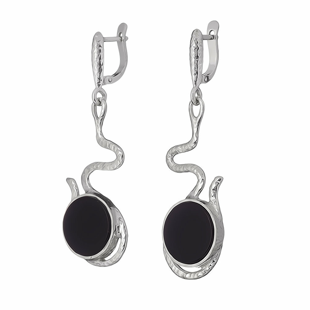 Серьги Amberprofi, серебро, 925 проба, янтарь