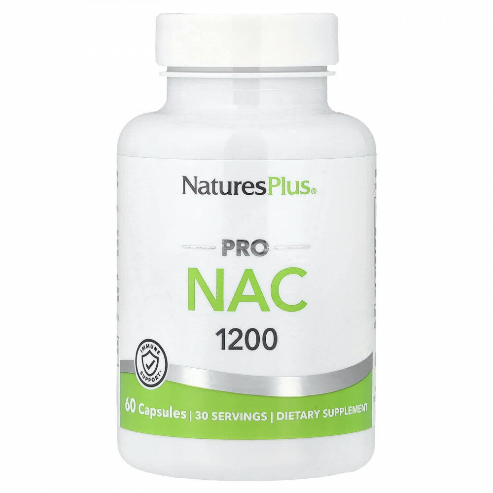 N-ацетилцистеин Nature's Plus "Pro NAC", 1200 мг, капсулы, 60шт