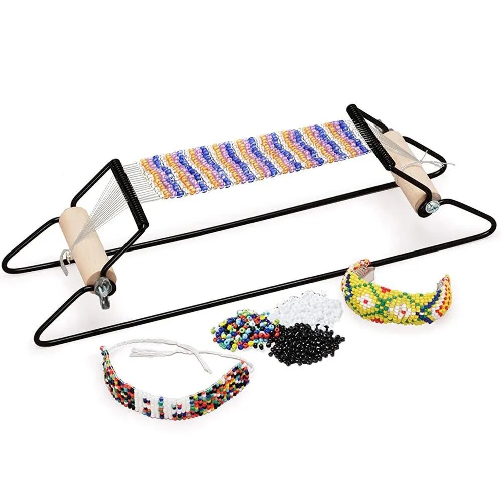 Металлический ткацкий станок для бисера с набором бисера