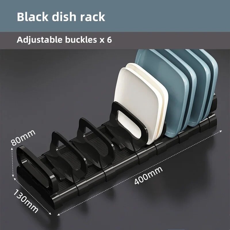 Подвесная регулируемая сушилка для посуды JUSTINLAU Black-dish-rack