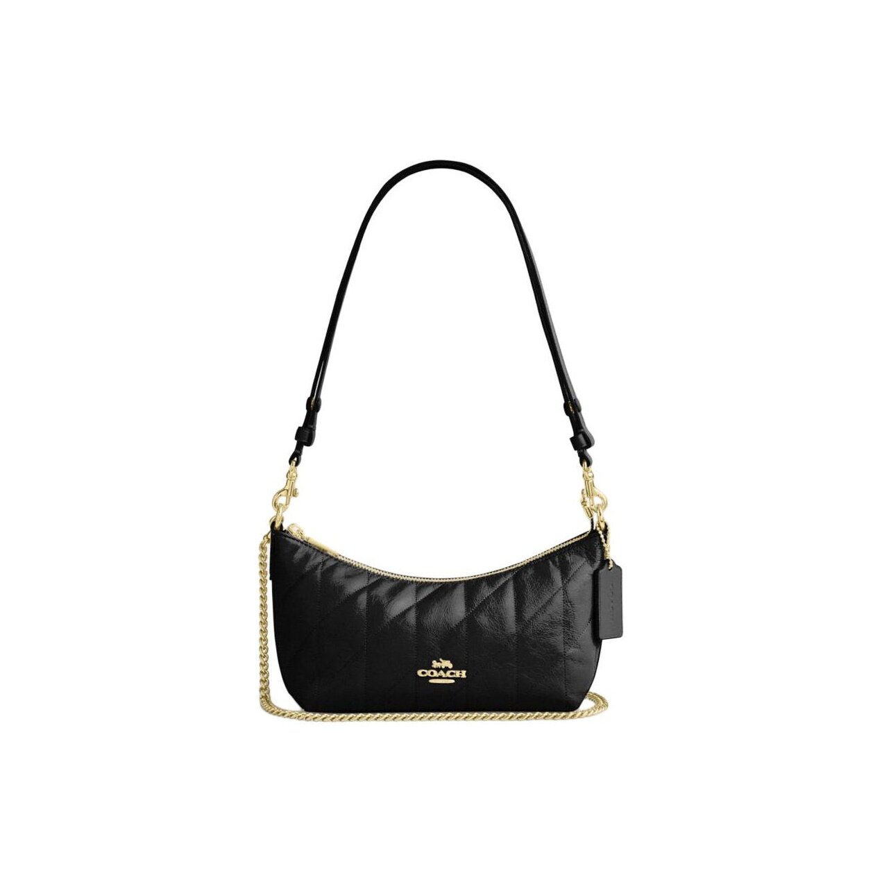 Сумка Coach, фактура матовая, черный — фото 1