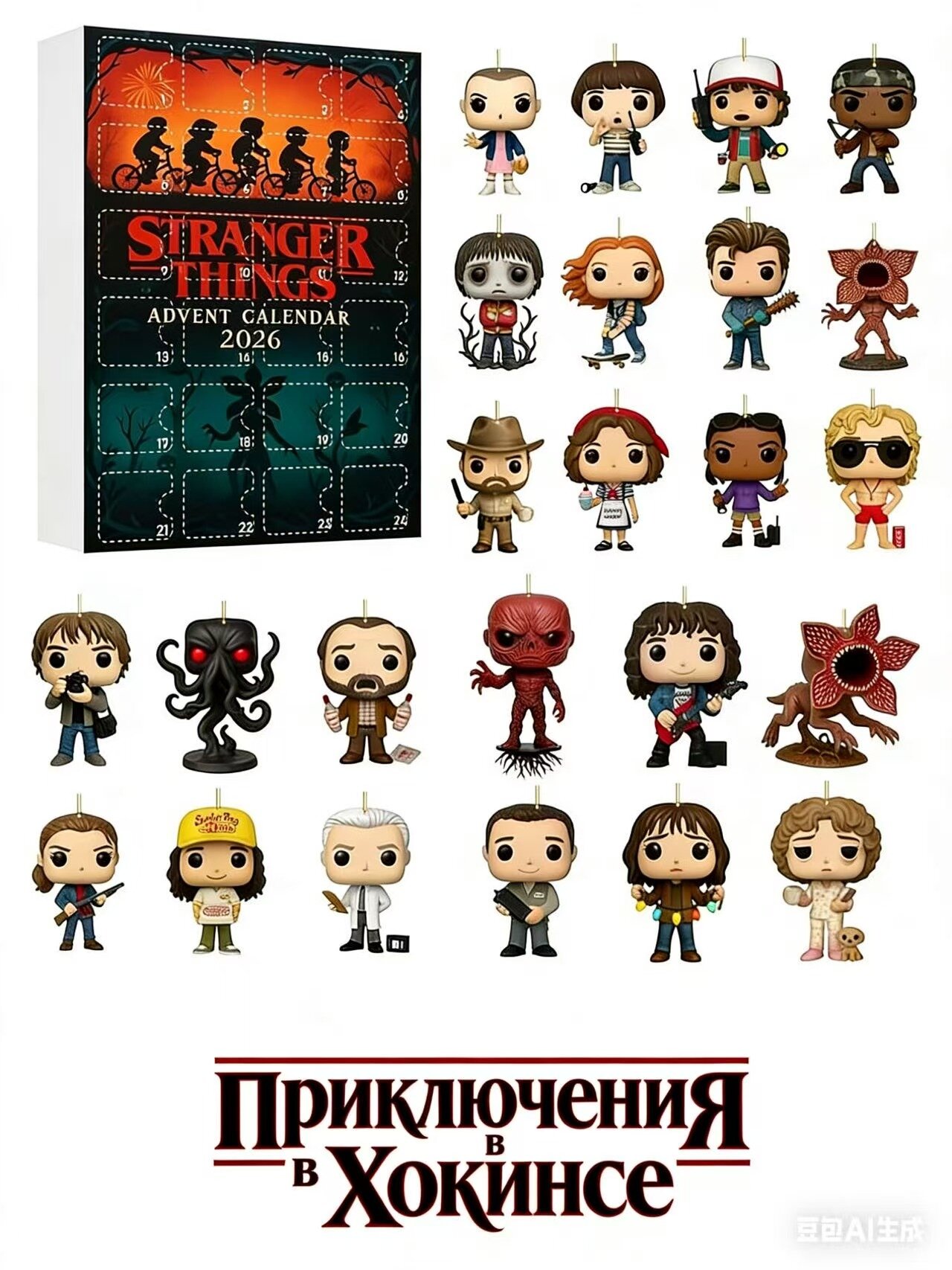 Адвент-календарь Stranger Things 2026 | 24 фигурки-орнаменты