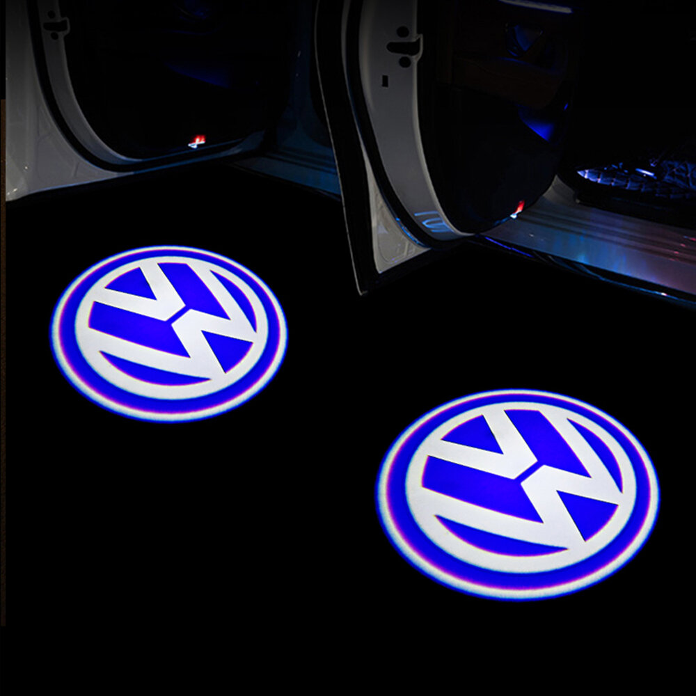 Слайд (пленка) 13 мм для проекционной лампы VW Volkswagen, 2 шт, только логотип для дверной подсветки